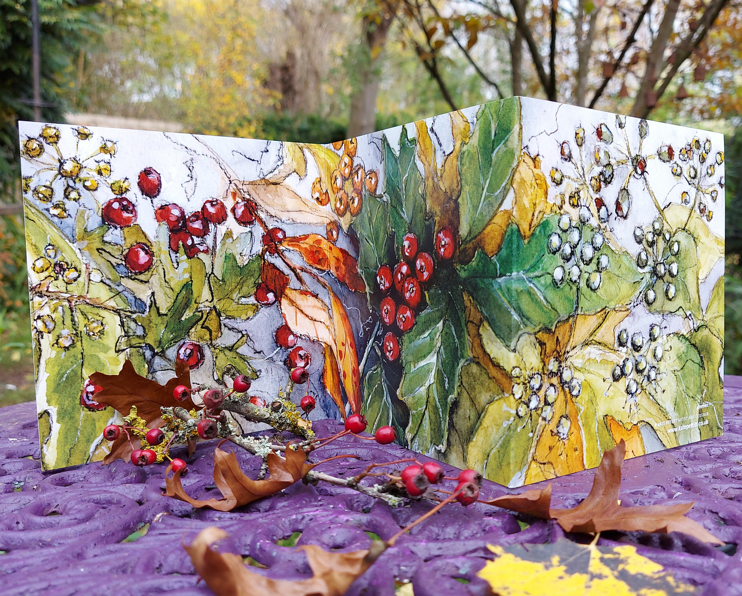 ‘Berries’ concertina art card – Kate Pettitt